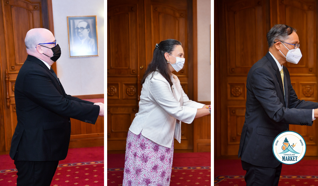 President Solih Presented With Credentials By Newly Appointed Ambassadors