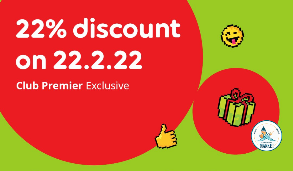 Enjoy Discounts Up to 22% this 22.2.22!